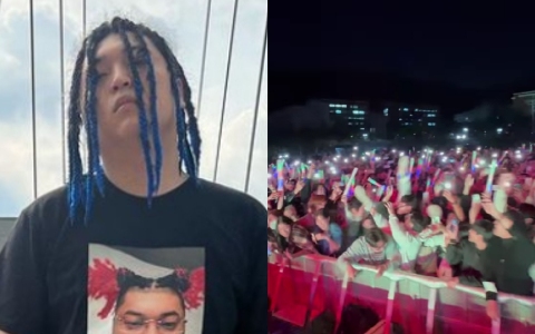 饒舌歌手「stage diving」飛身向觀眾沒接得住！網笑翻：累積點人氣再跳吧！